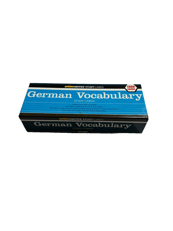 SPARKNOTES Study Cards GERMAN VOCABULARY 1000 flashcards | eBay