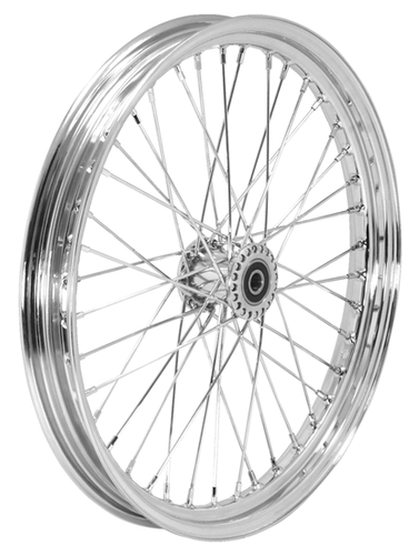 Chrome 21" 40 Spoke Spool Rim Wheel - Harley Springer Fork Custom ...