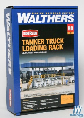 NEW Walthers 933-3169 Tanker Truck Loading Rack Kit HO Scale Train FREE ...