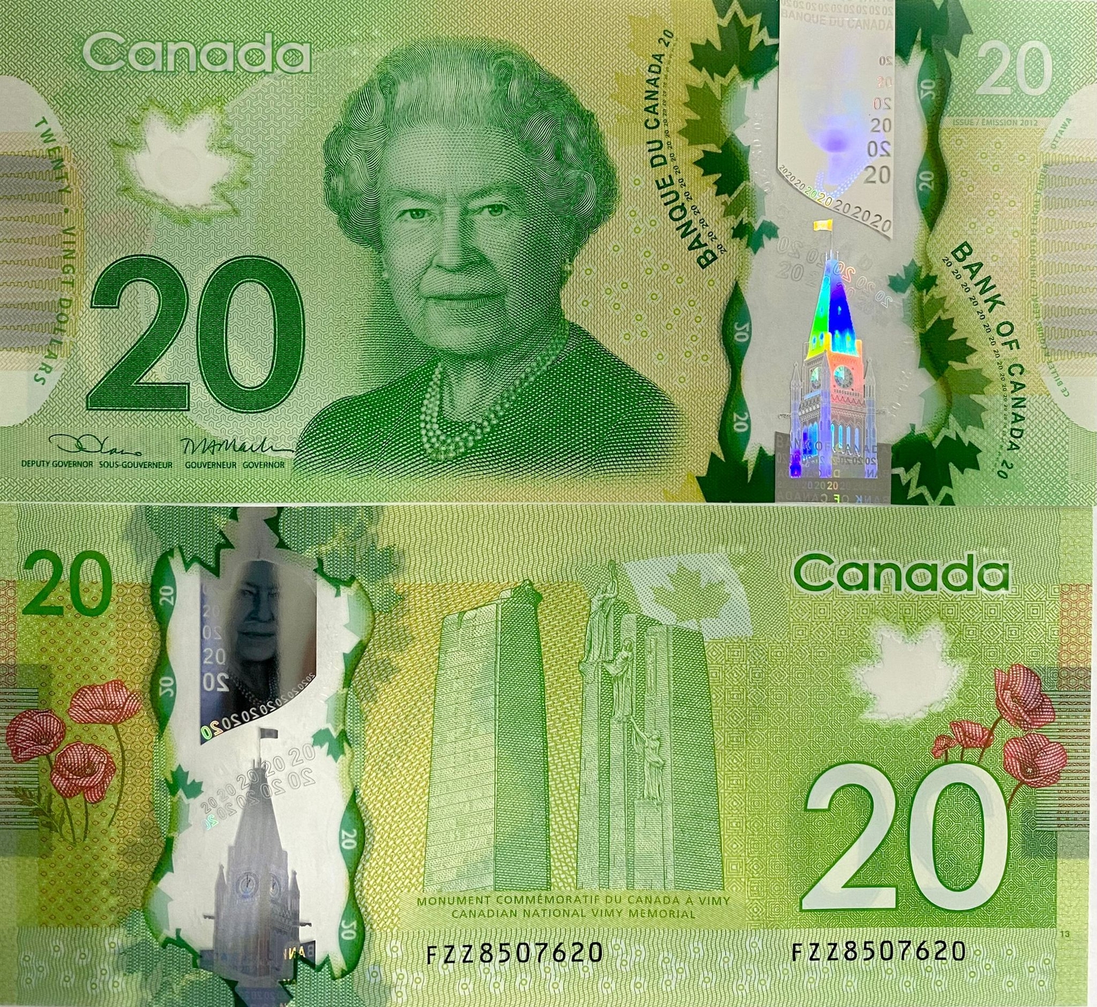 Canadian Money 20 Dollar Bill