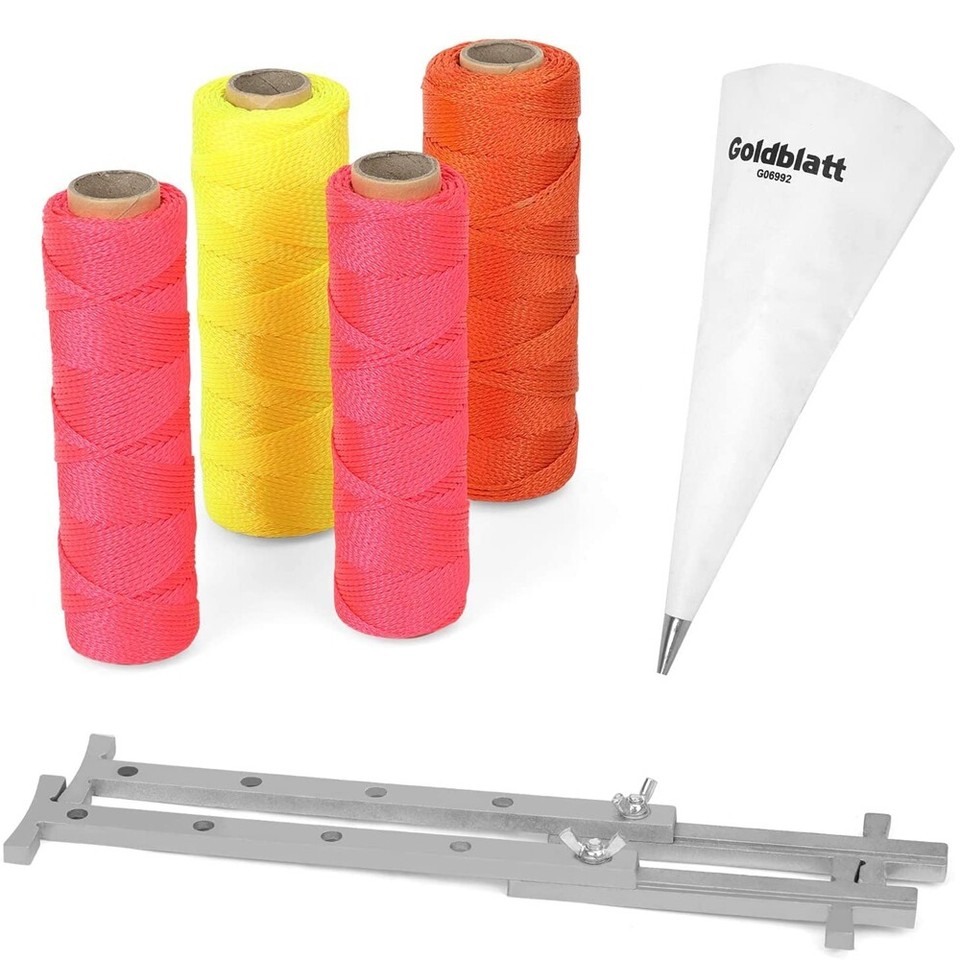 Goldblatt Masonry Nylon String Line Set Stretchers Grout Bag Braided ...