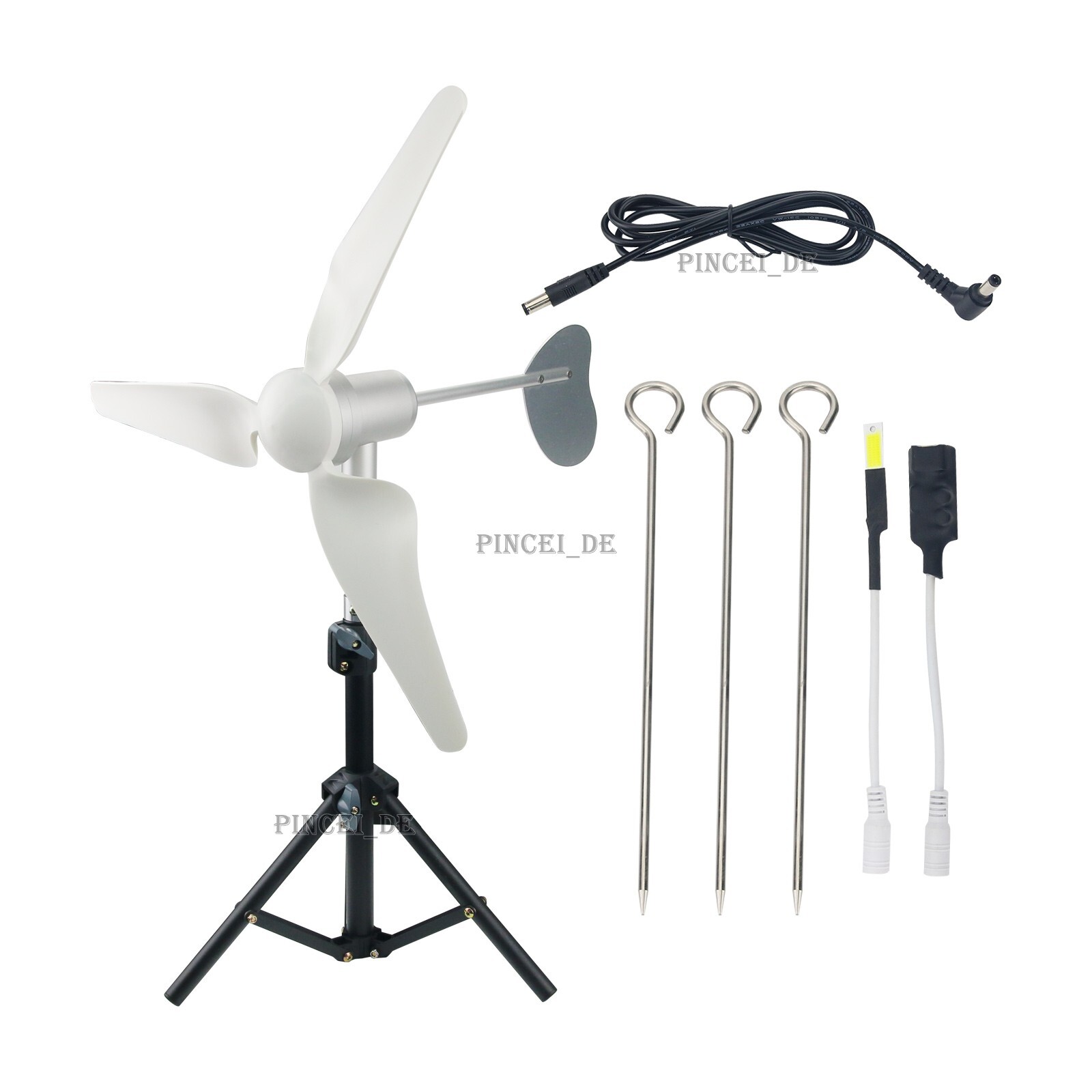 50W 1-24V High-End Micro Wind Generator Kit Portable Wind Turbine ...