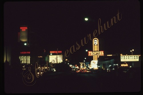 Las Vegas Frontier Desert Inn Casino Night Lights Signs 35mm Slide ...
