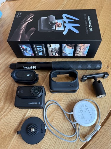 INSTA 360 GO 3S 4K Black 128GB Camera. Action Bundle+Cycling Mounts | eBay