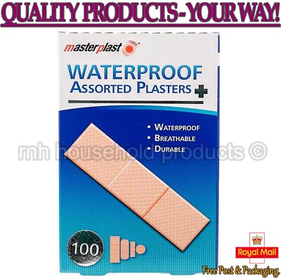 Pack of 100 Masterplast Waterproof Assorted Plasters | eBay UK