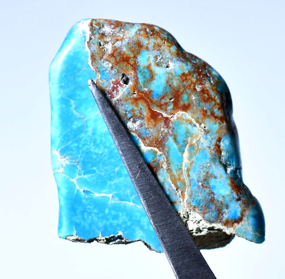 Natural Blue Ridge Turquoise 87.5 Ct Polished Slab Untreated Certified ...
