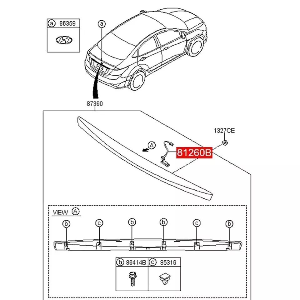 For Hyundai Kia Trunk lock Boot Release Switch Tailgate Opening Button ...
