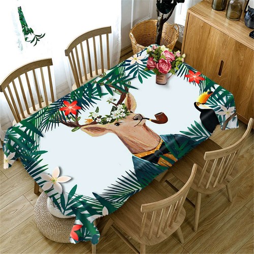 Gentle Goat 3D Tablecloth Table cover Cloth Rectangle Wedding Party ...