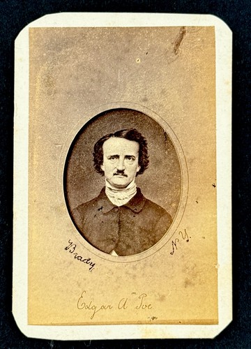 MEGA RARE Edgar Allen Poe CDV Photograph BRADY Anthony Photo allan | eBay