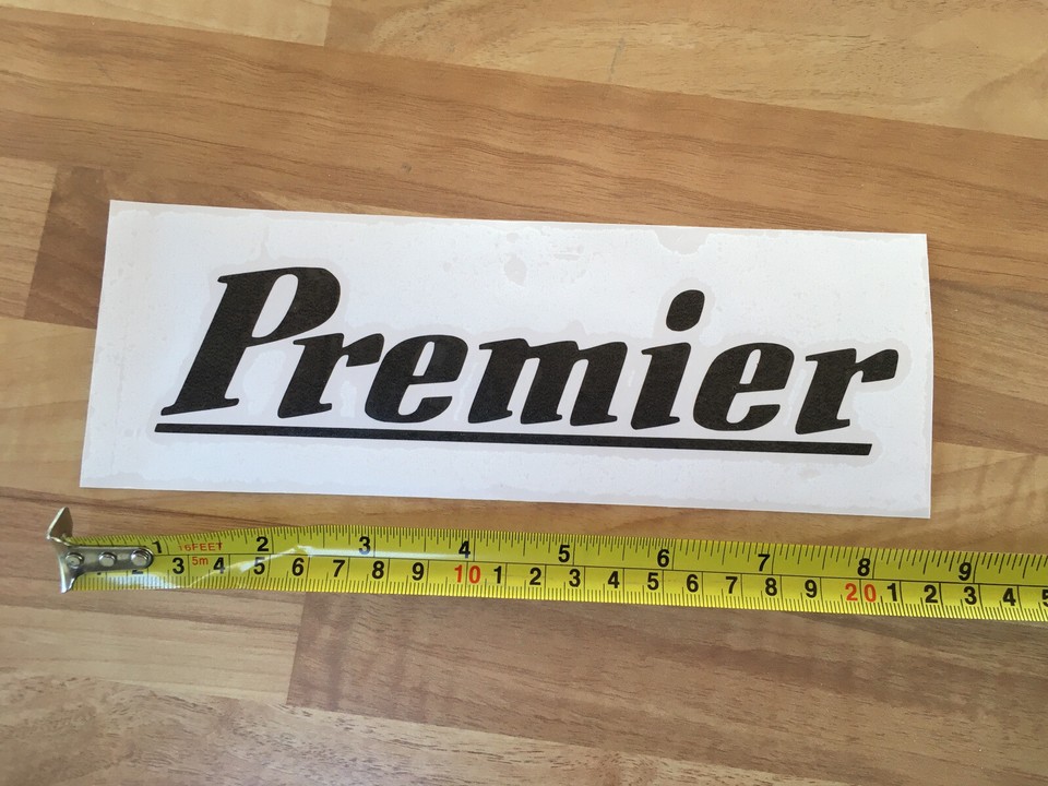 Premier 1970’s/80's Vintage Style Drum Black Vinyl Graphic/Logo/Decal ...