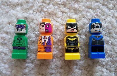 LEGO Batman - Rare - Riddler Two-Face Batgirl & Nightwing Microfigs ...