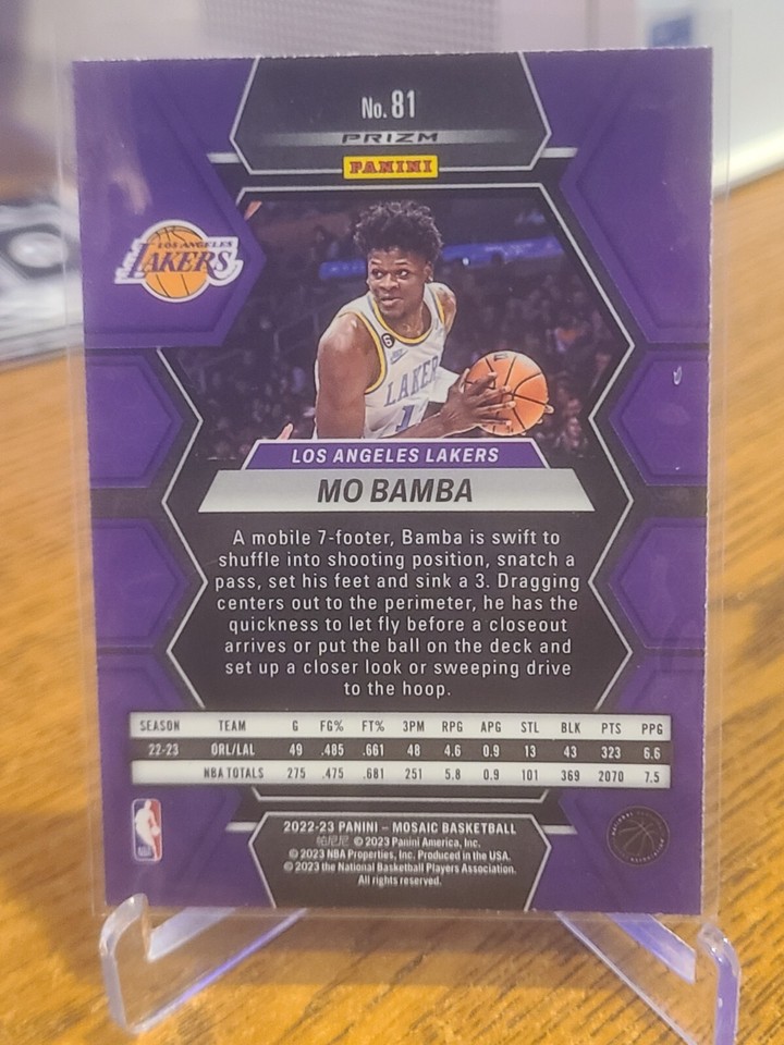 2022-23 Mosaic Silver Mosaic #81 Mo Bamba - Los Angeles Lakers | eBay