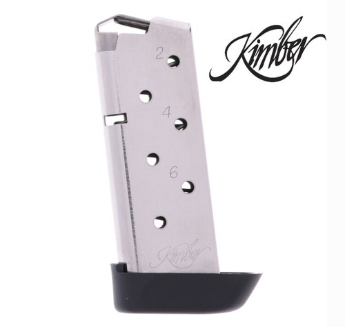 Kimber Micro 9 Stainless 7 Round Magazine 9mm Ext Base Pad 7rd Mag ...