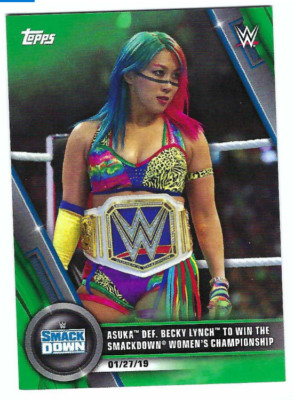 ASUKA 2020 TOPPS WWE WOMEN'S DIVISION WRESTLING GREEN PARALLEL /75 | eBay