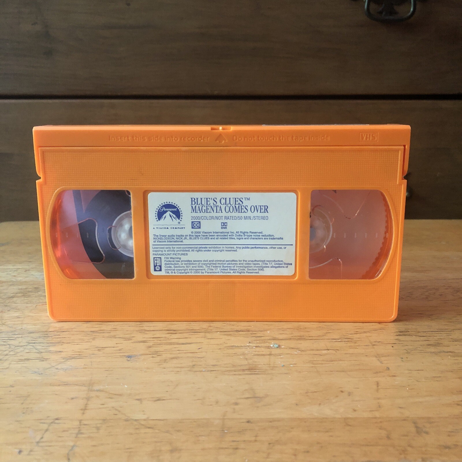 Blue's Clues - Magenta Comes Over (VHS, 2000) ORANGE TAPE ONLY, NO ...