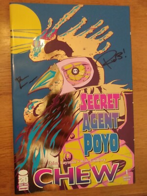 Chew Secret Agent Poyo #1 SDCC Gold Foil Convention Exclusive Signed ...