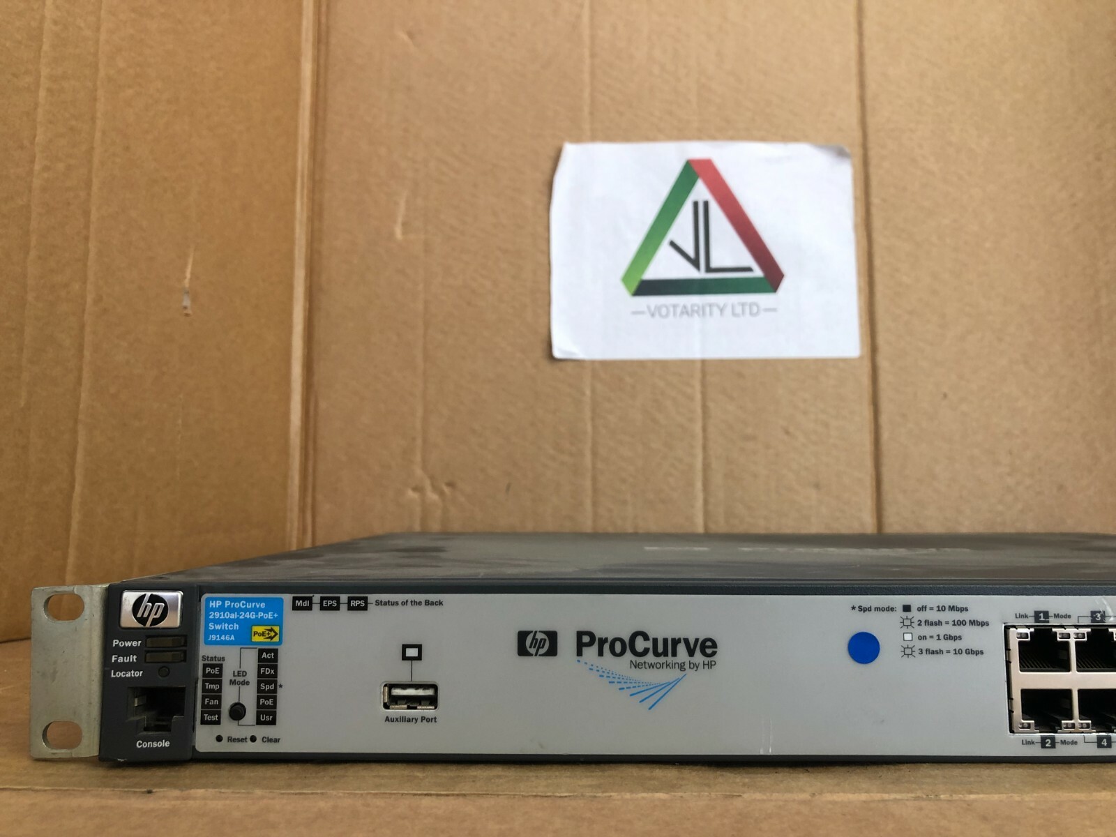 HP ProCurve 2910al-24G-PoE+ with Bracket HP J9146A Gigabit PoE+ Switch ...