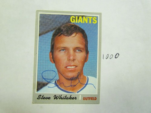 1970 Topps Steve Whitaker Autographed Signed Baseball Card | eBay