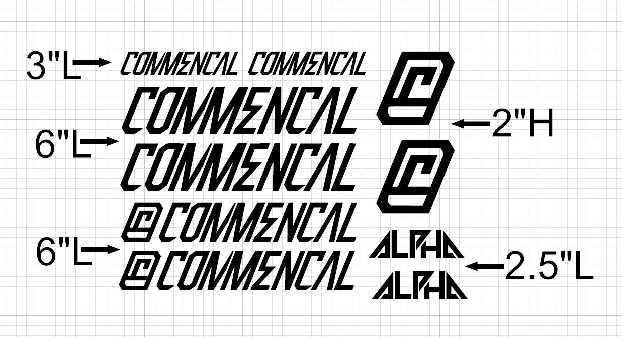 Commencal Frame Decals. Meta Furious AM MTB. Custom Colors. USA Seller ...