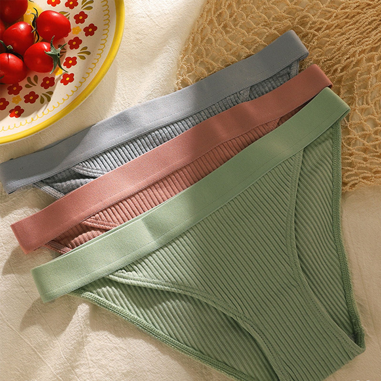 Cotton Briefs Seamless Protective Simple Solid Color Cotton Briefs ...