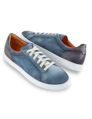 MAGNANNI 24486 COSTA LO BLUE SUEDE SNEAKERS EU 40 US 7.5 $365 | eBay