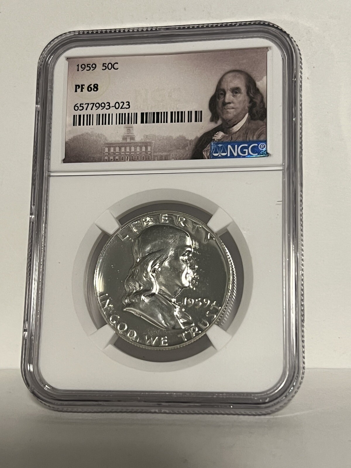 PF68 1959 Proof Franklin Half Dollar NGC Graded - White Coin Spot Free ...
