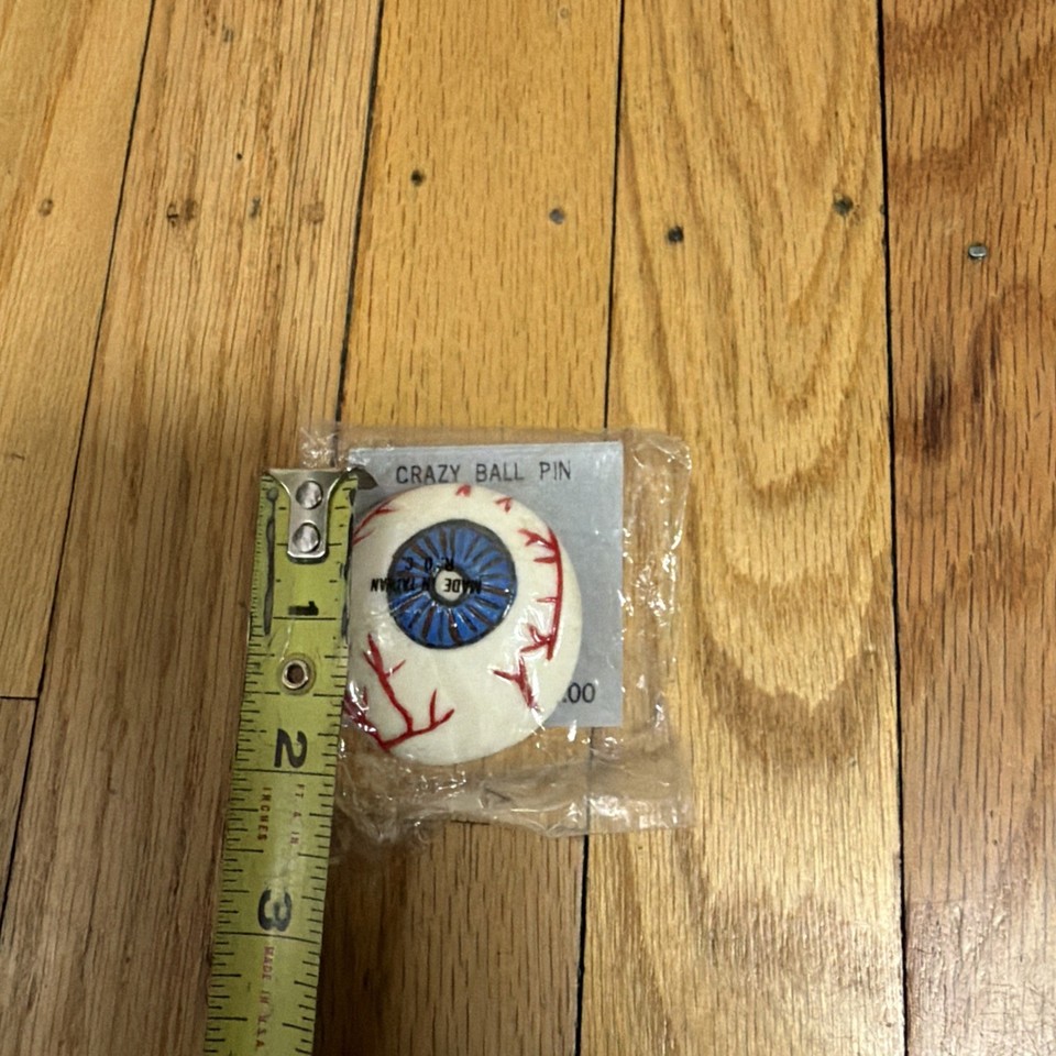 Vtg 1985 Madballs Oculus Orbus Eyeball Crazy Ball Pin Button Series 1 ...