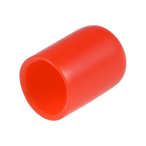 20 x Rubber End Cap 11mm ID 20mm Height Screw Thread Protectors Red ...