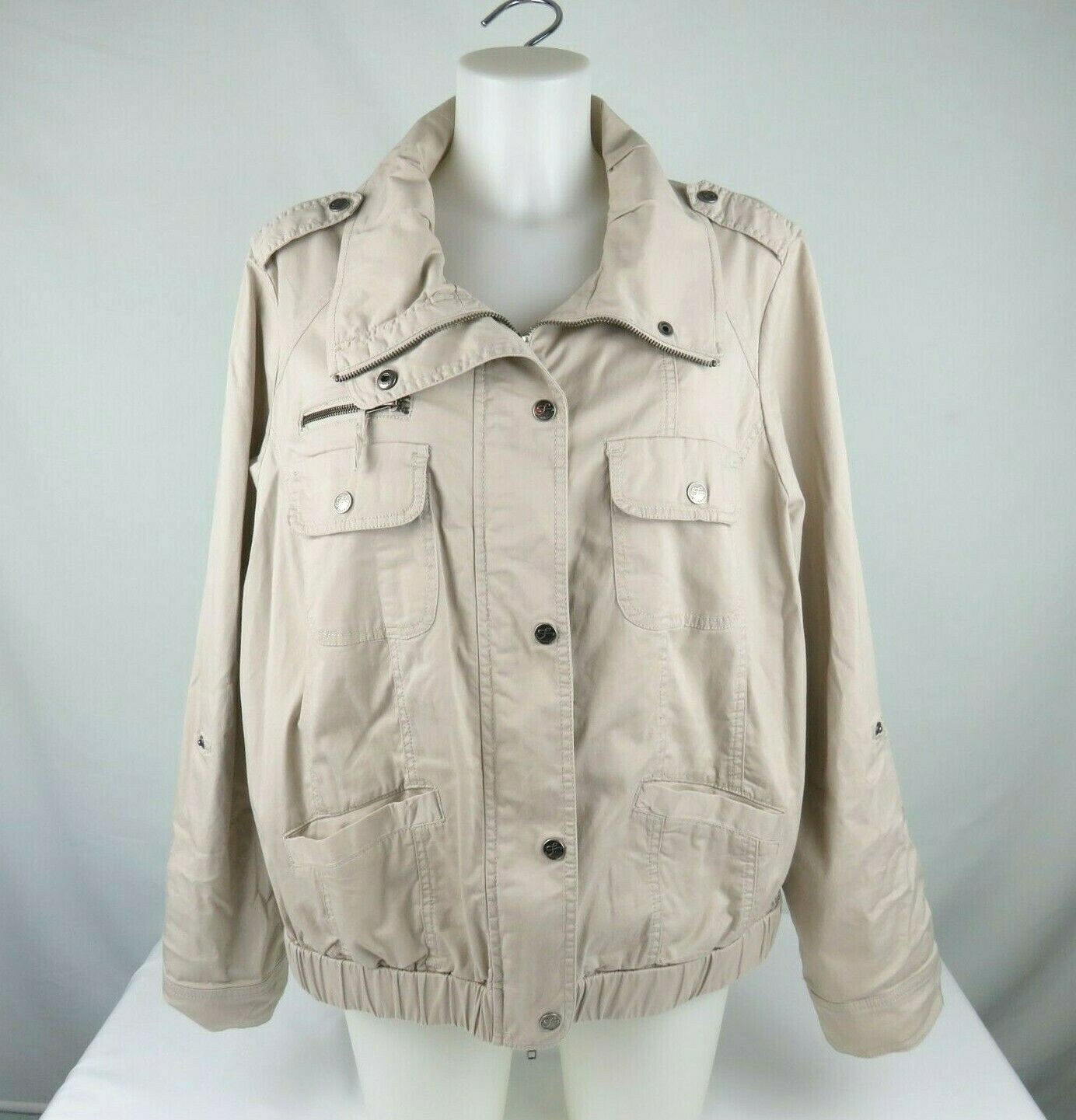 Style & Co Women's Plus Light Tan Lightweight Cargo Jacket Size 18W | eBay