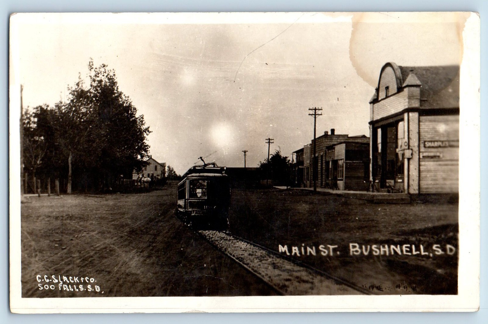 Bushnell South Dakota SD Postcard RPPC Photo Main Street Slack c1910's ...