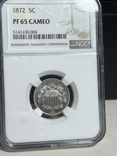 1872 Shield Nickel NGC PF-65 CAMEO | eBay