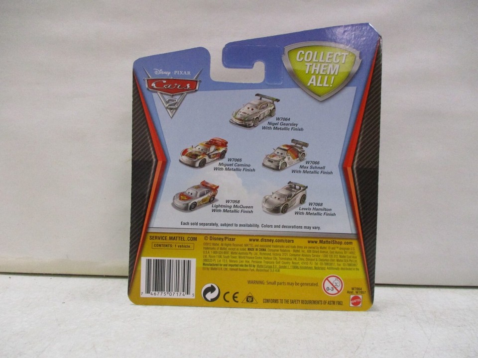 Disney Pixar Cars 2 Silver Racer Series Nigel Gearsley with Metallic ...