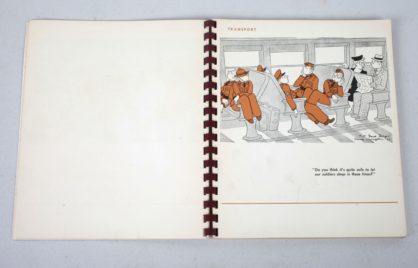 1942 Private Dave Breger Adventures in an Army Camp Cartoon Book ...