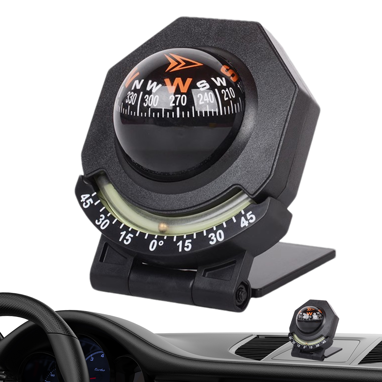 LED Boat Navigation Compass for Marine Sail Ship Vehicle Car White ...