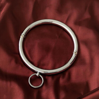 Metal Steel Neck Collar with O-Ring Bondage Choker Restraint Slave SM ...