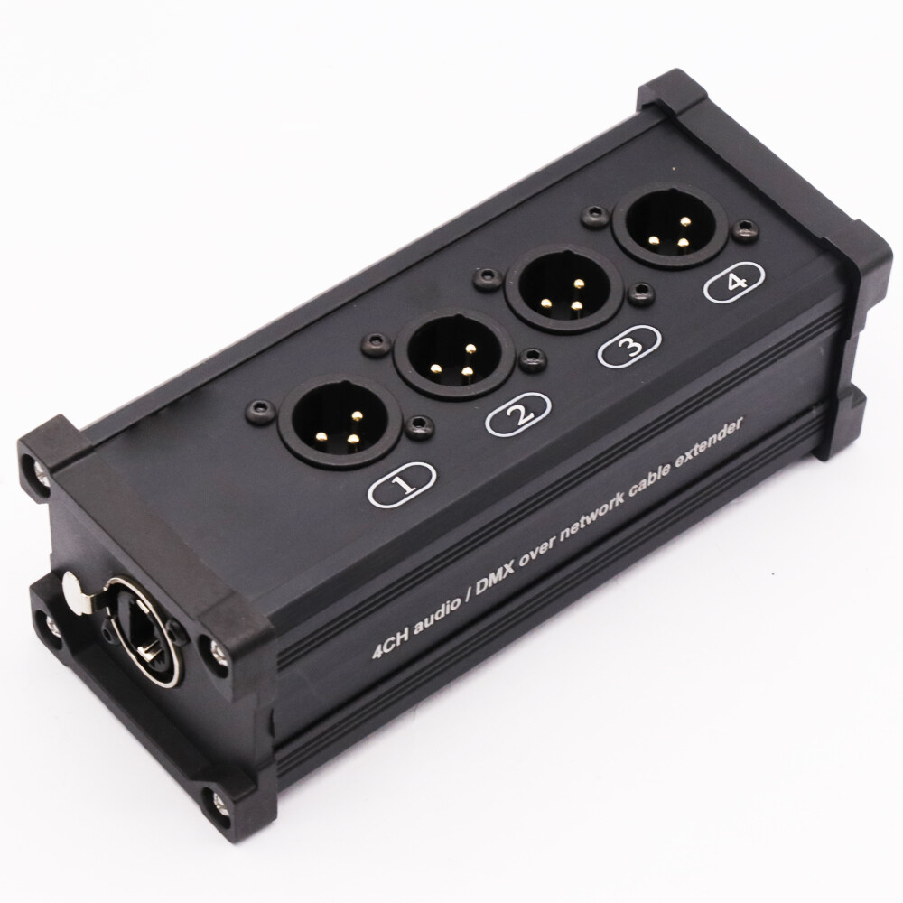 4 Channel 3-Pin XLR Male Female to Single Ethercon Audio Network Cable ...