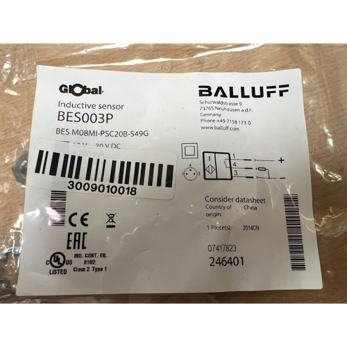 Inductive Sensor Balluff BES003P BES M08MI-PSC20B-S49G 246401 | eBay