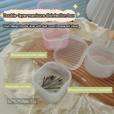 Dental Bur Sterilizing Box Nail Drill Bit Cleaning Disinfection Storage ...