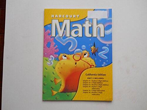 Harcourt Math: Unit 3 (California Edition) - Paperback By Harcourt ...