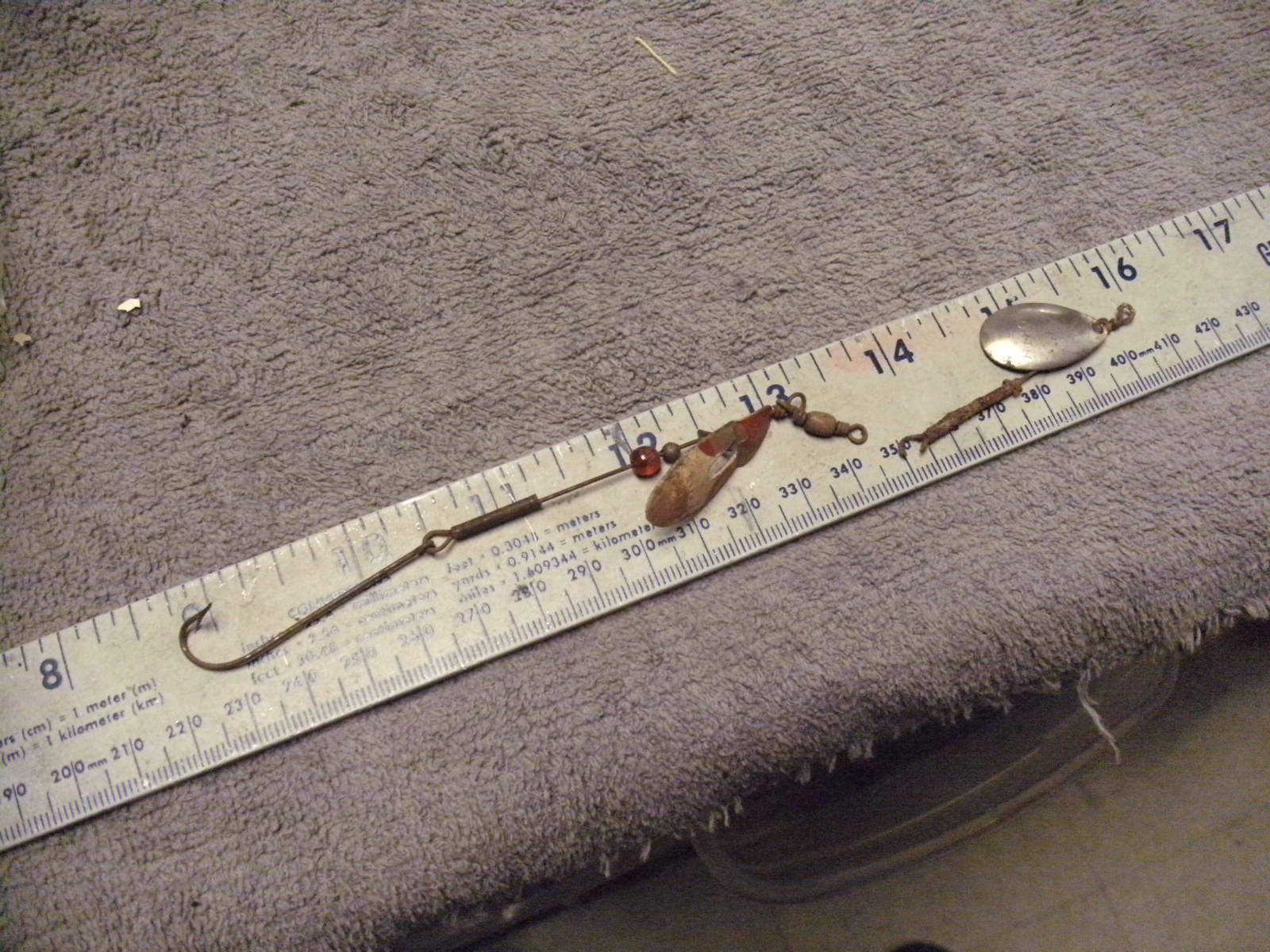 Vintage Red / White Brass June Bug Spinner & Worth Spinner, See ...