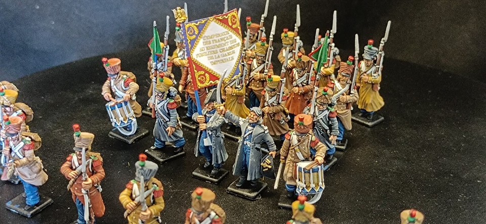 28mm Napoleonic War French Imperial Middle Guard Fusilier Chasseur Regt ...