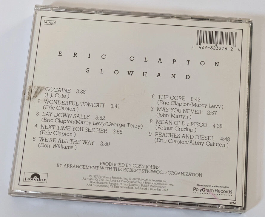Eric Clapton Slowhand Album
