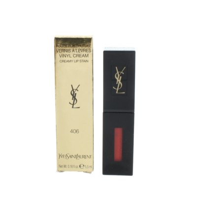 Yves Saint Laurent Lip Stain Vinyl Cream 406 Orange Electro YSL ...