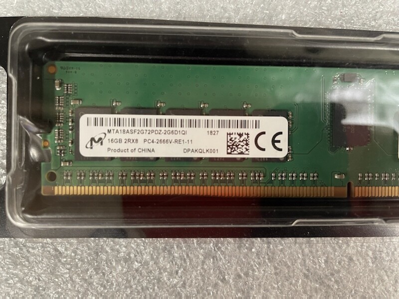 MTA18ASF2G72PDZ-2G6 Micron 16GB PC4-21300 DDR4-2666MHz Registered ECC ...