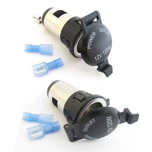 2pcs DC 12V 120W Car Cigarette Lighter Female Power Outlet Socket ...