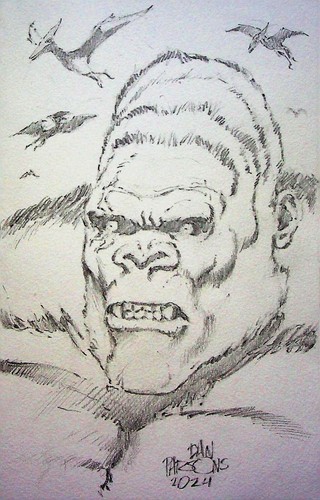 KING KONG Dark Horse Comics DAN PARSONS Signed Pencil 5x7 Pinup ART | eBay