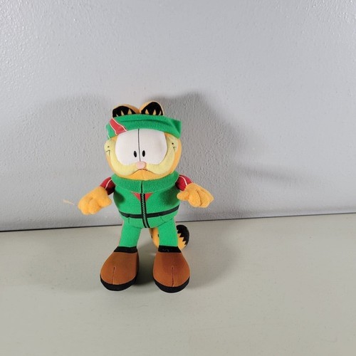 Garfield Christmas Elf Plush Cat Suction Cup Window Clinger | eBay
