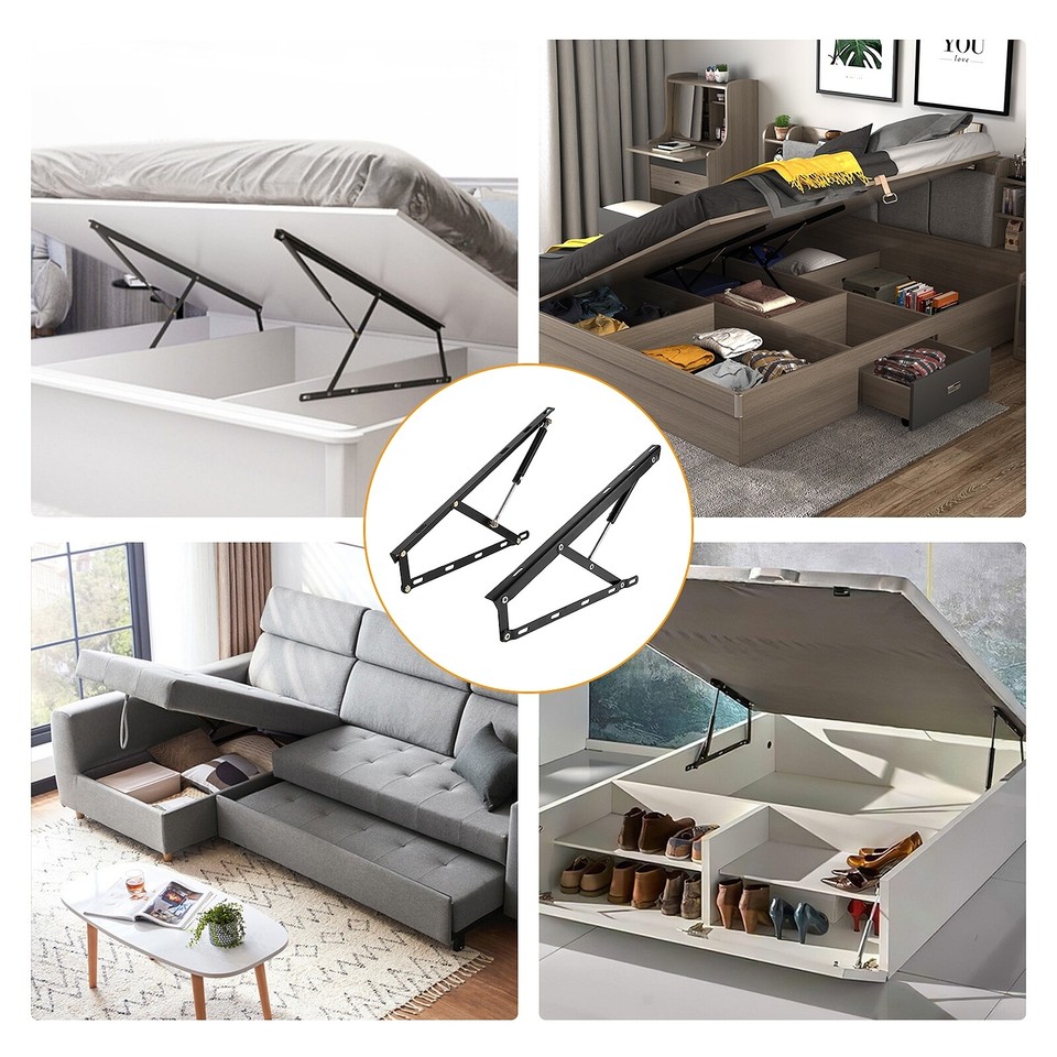 Pneumatic Storage Bed Lift Mechanism Heavy Duty Gas Spring Bed Storage ...