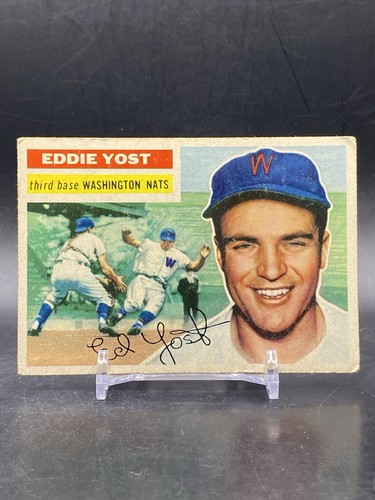 1956 Topps #128 Eddie Yost Washington Nationals Vintage VTG Baseball ...