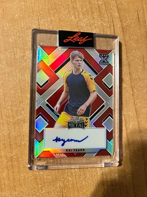 2022 Leaf Metal Soccer - Kai Yearn - Red Prismatic XRC Auto #d 1/5 | eBay